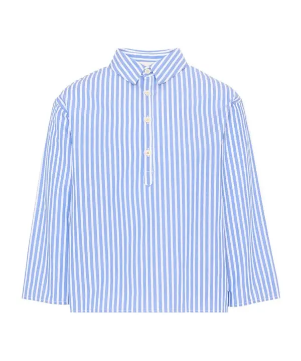 DOUUOD Striped Shirt - Light Blue