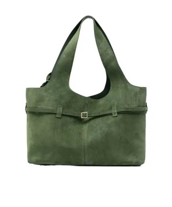 Manu Atelier Cambon Cabas Buckle-detail Tote Bag - Green