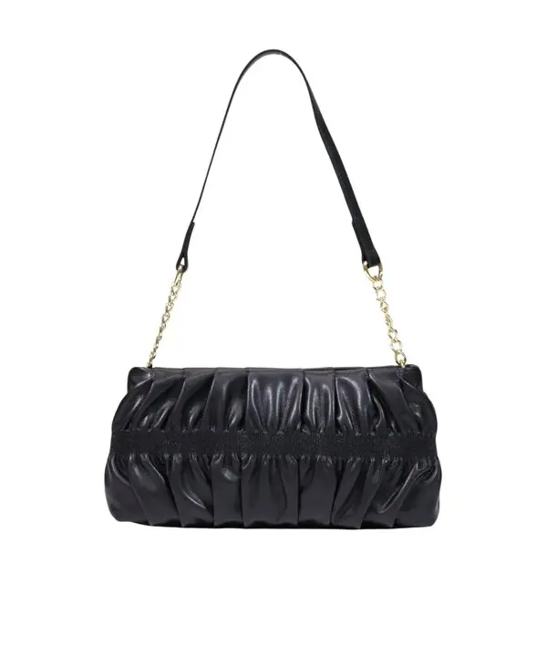 Moschino Ruched Shoulder Bag With Gold-tone Chain Strap - No