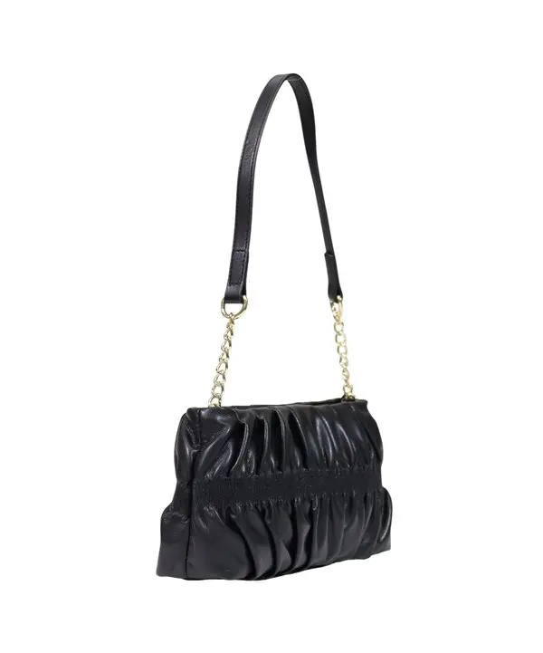 Moschino Ruched Shoulder Bag With Gold-tone Chain Strap - No