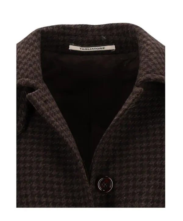 Tagliatore Long-sleeved Checked Coat