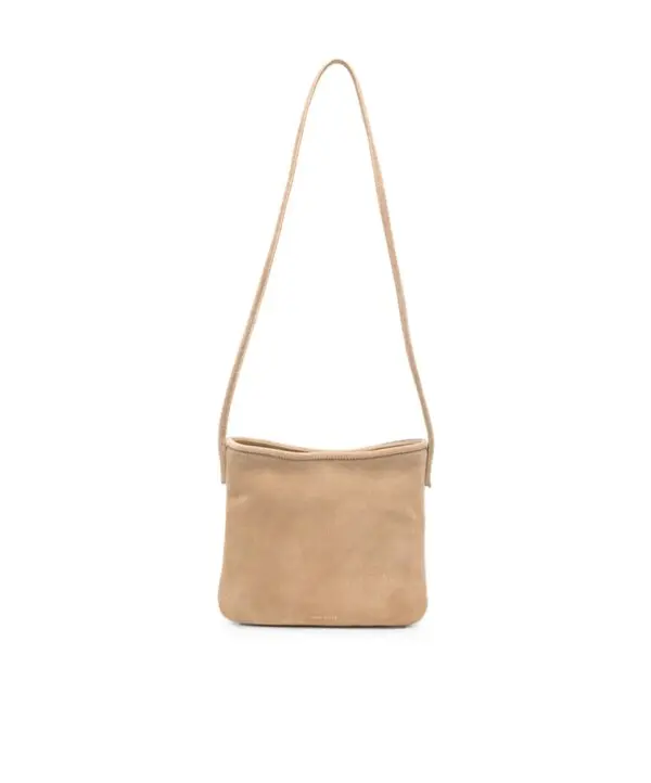 Manu Atelier Suede Shoulder Bag - Beige