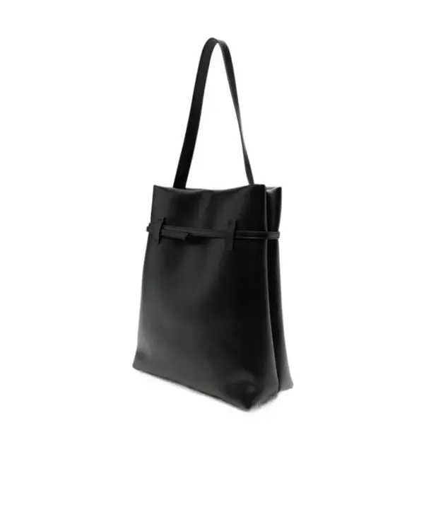 Manu Atelier Buckle Detailed Tote Bag - Black