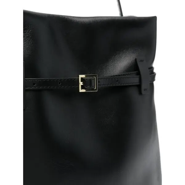 Manu Atelier Buckle Detailed Tote Bag - Black