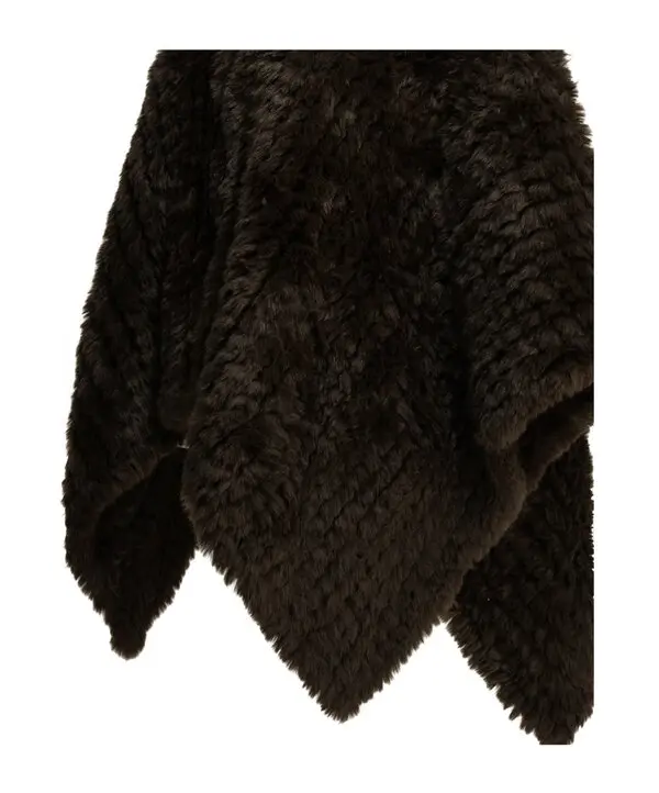 Pinko Crewneck Shearling Poncho