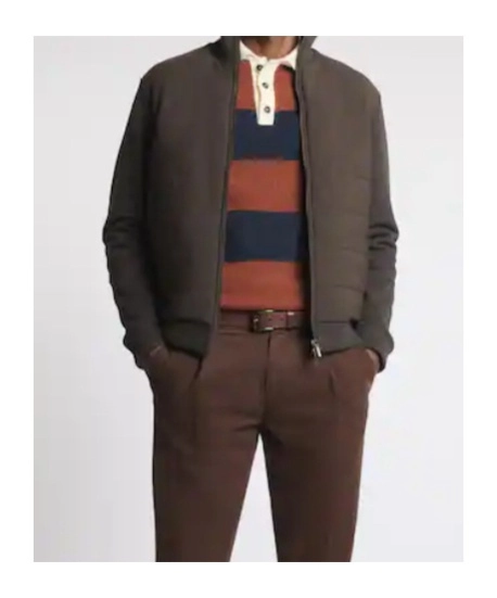 FAY Bi-material Jacket In Wool And Cotton