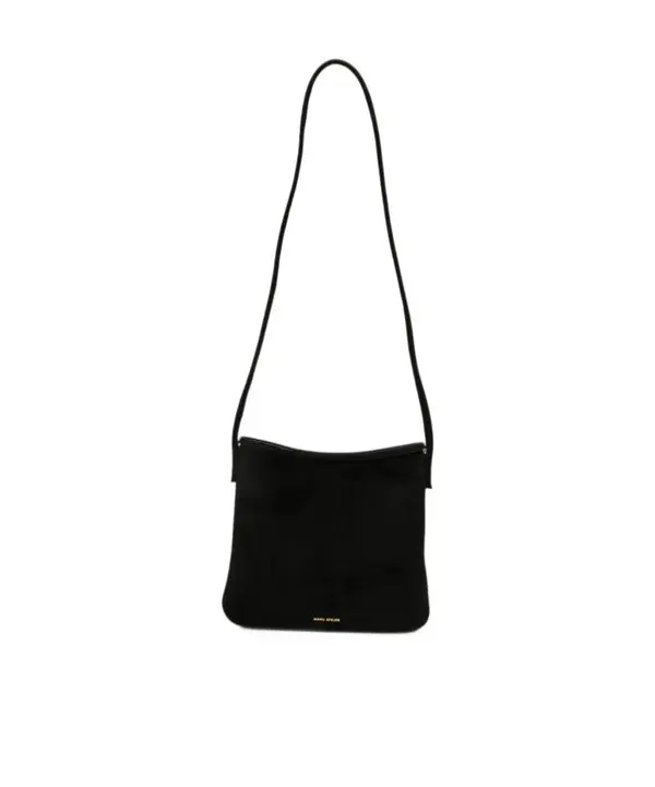 Manu Atelier Fidèle Suede Shoulder Bag - Black
