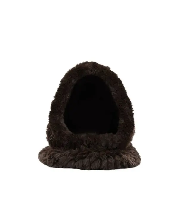 Pinko Fuzzy Pull-on Hat - Brown
