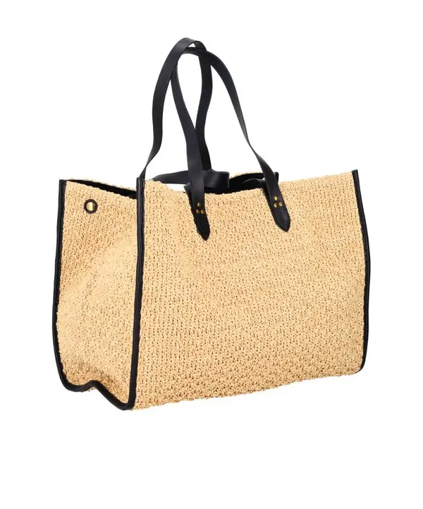 Jérôme Dreyfuss Large Tote Bag With Leather Trim - Nude