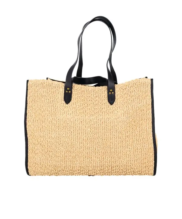 Jérôme Dreyfuss Large Tote Bag With Leather Trim - Nude