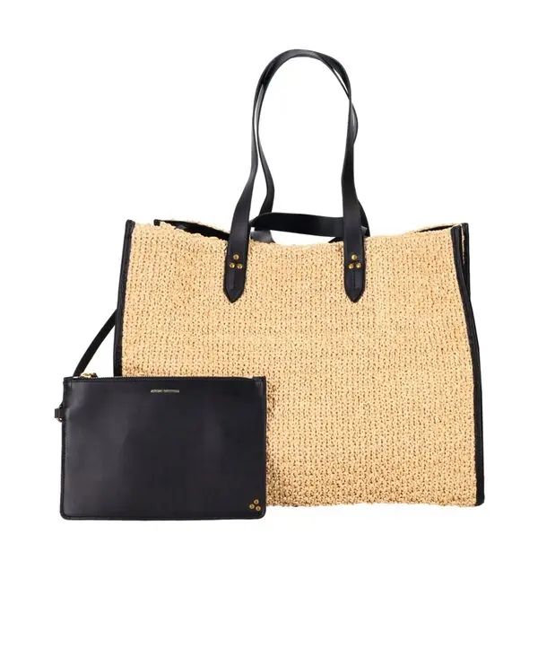 Jérôme Dreyfuss Large Tote Bag With Leather Trim - Nude