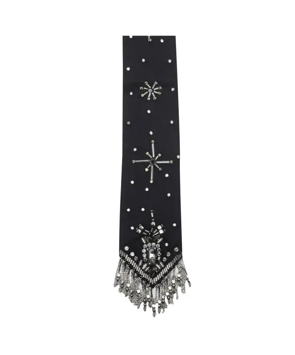 Pinko Dracena Embellished Fringe Tie