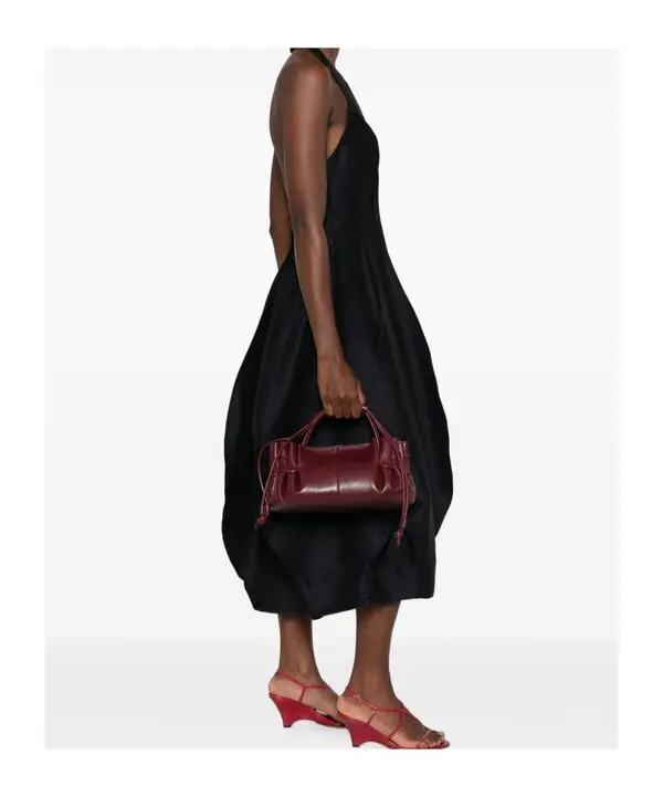 Hereu Ruched Leather Tote Bag