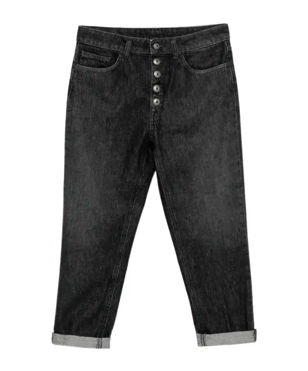 DONDUP Koons Button-fly Turned-up Jeans - Black