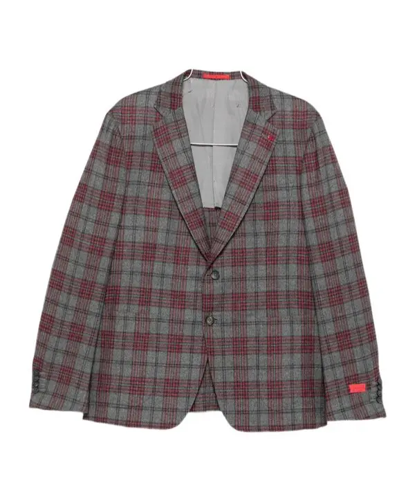 Isaia Checked Blazer
