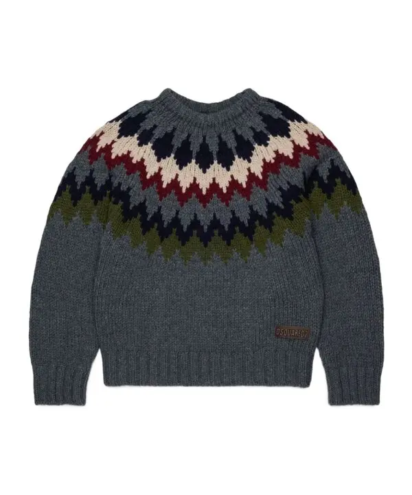Dsquared2 Jacquard-knit Sweater - Grey