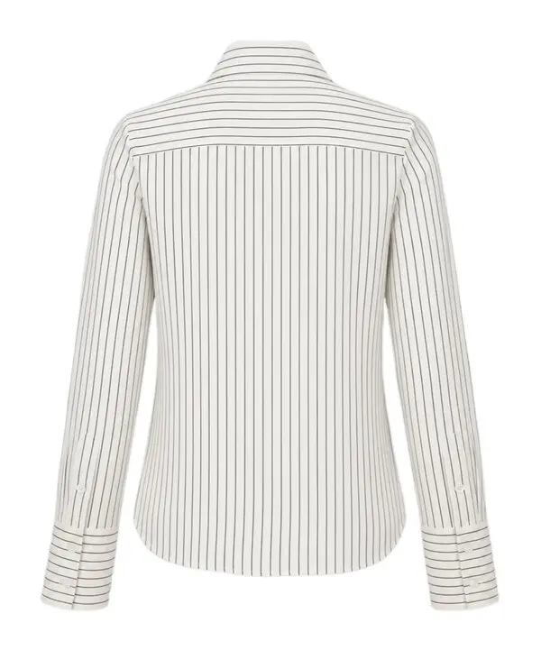 Co Striped Silk Shirt - White