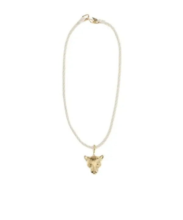 FORTE_FORTE Sculpture Puma Pendant Necklace - Golden