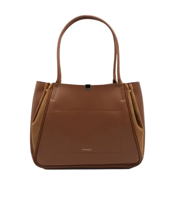 COCCINELLE Structured Paneled Tote Bag - Brown
