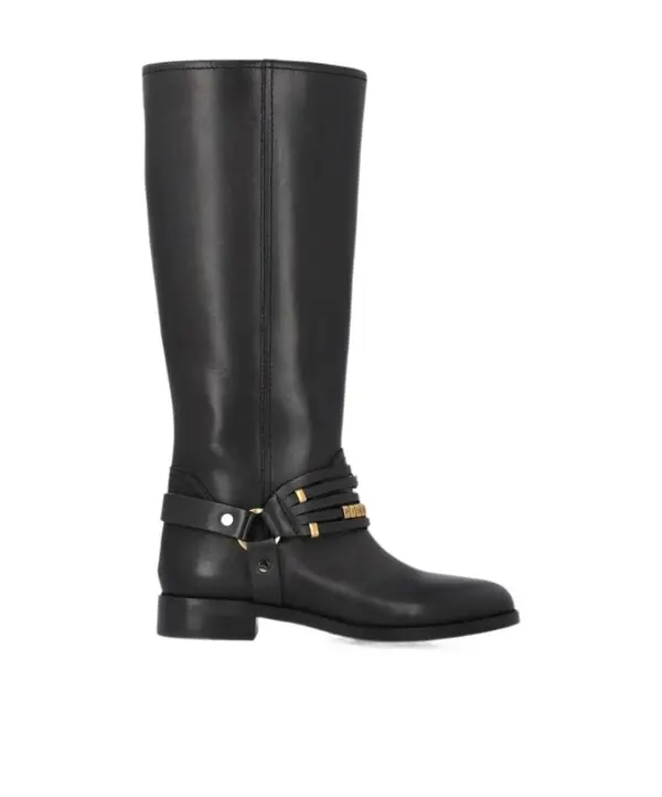Pinko Round-toe Tall Boots - Black