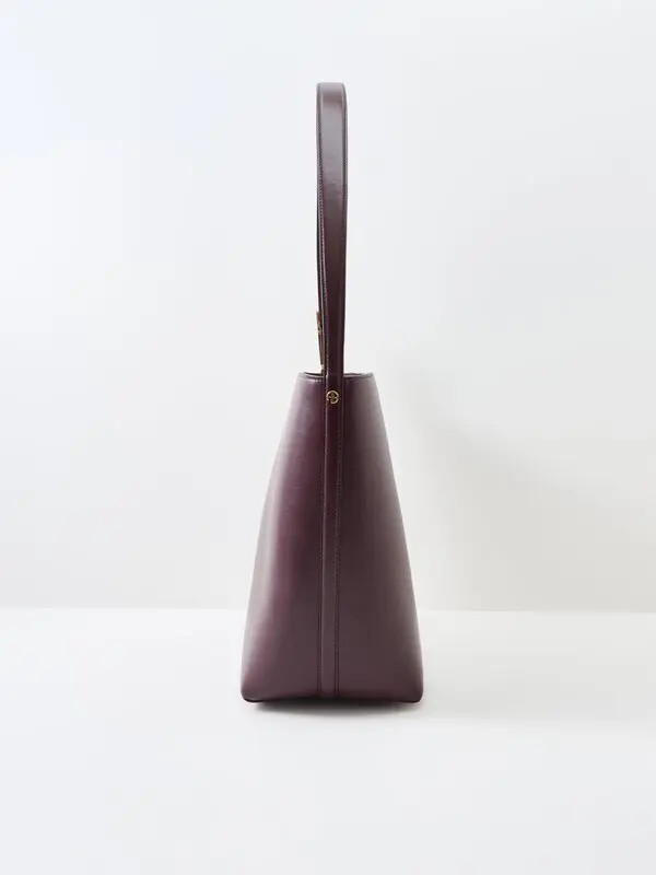ANINE BING Elly Bucket Bag Grained Leather Fig