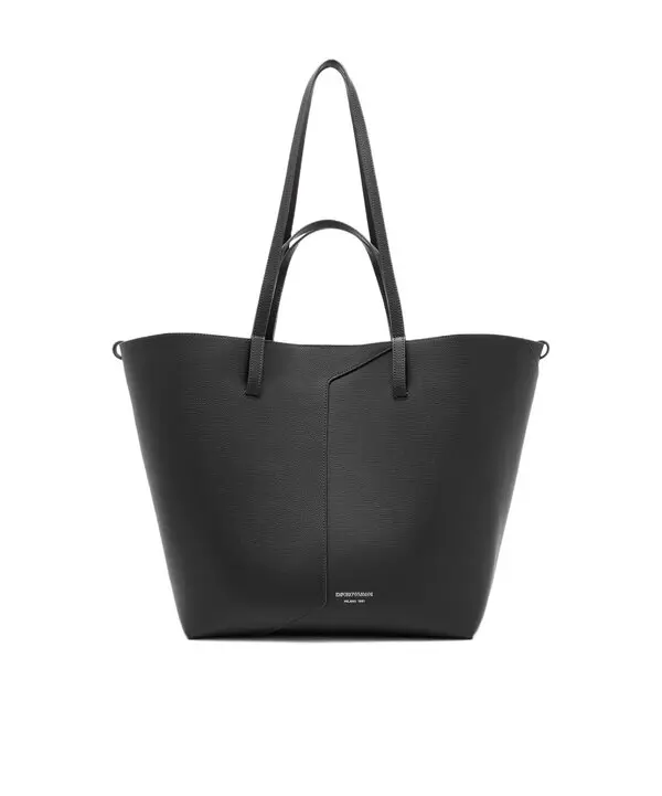 Emporio Armani 1981 Leather Shopper Bag - Black