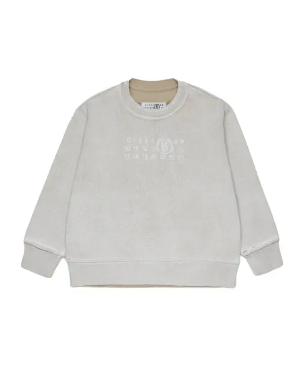 MAISON MARGIELA Logo-print Terry-effect Sweater - Warm Camel