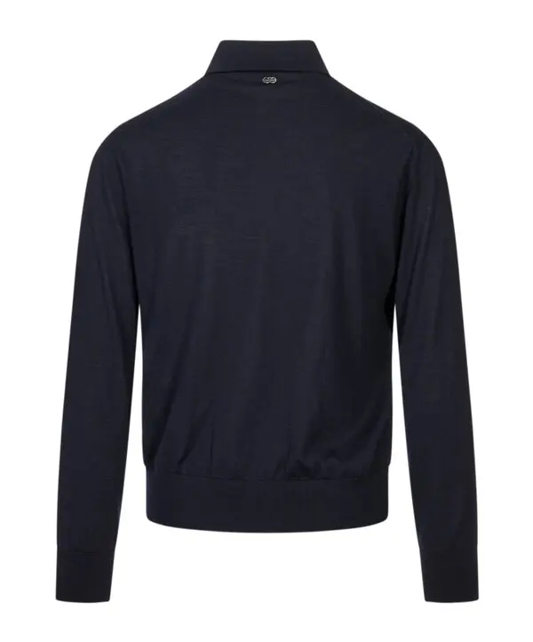 Agnona Long-sleeve Knitted Polo Shirt