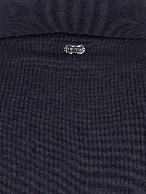 Agnona Long-sleeve Knitted Polo Shirt