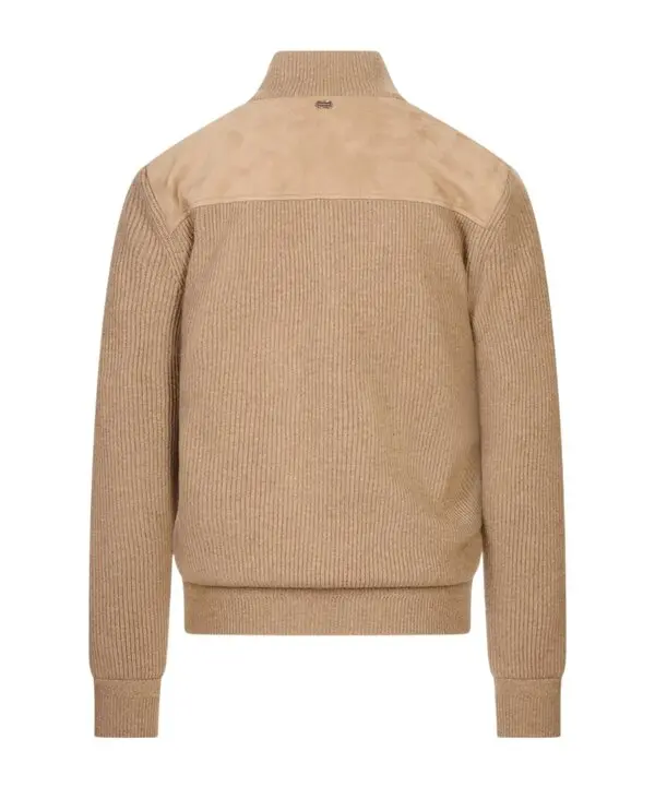 Agnona Long-sleeve Panelled Jacket With A Stand Collar