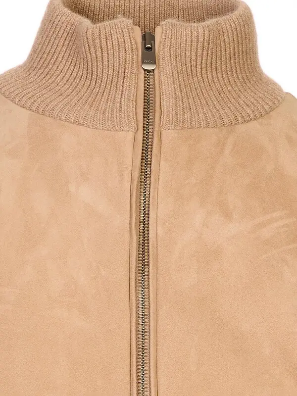 Agnona Long-sleeve Panelled Jacket With A Stand Collar