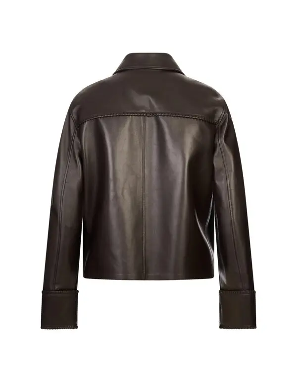 Agnona Long-sleeve Leather Jacket