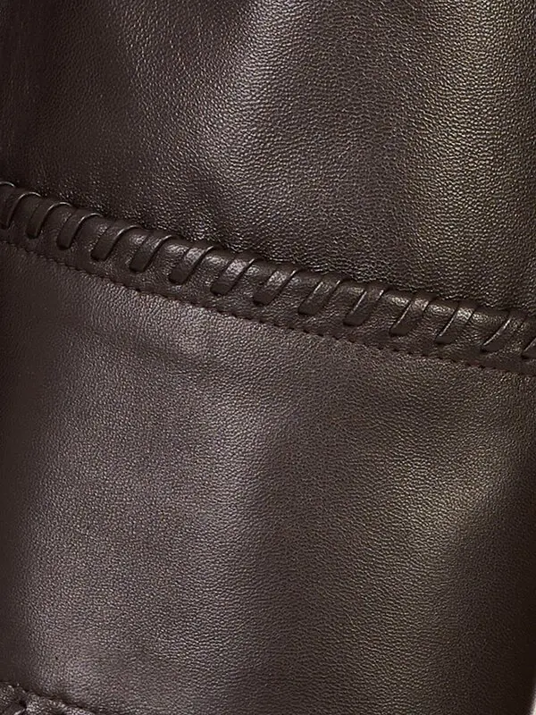 Agnona Long-sleeve Leather Jacket