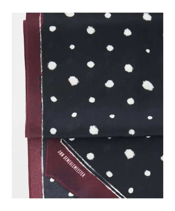 ANN DEMEULEMEESTER Printed Silk Scarf