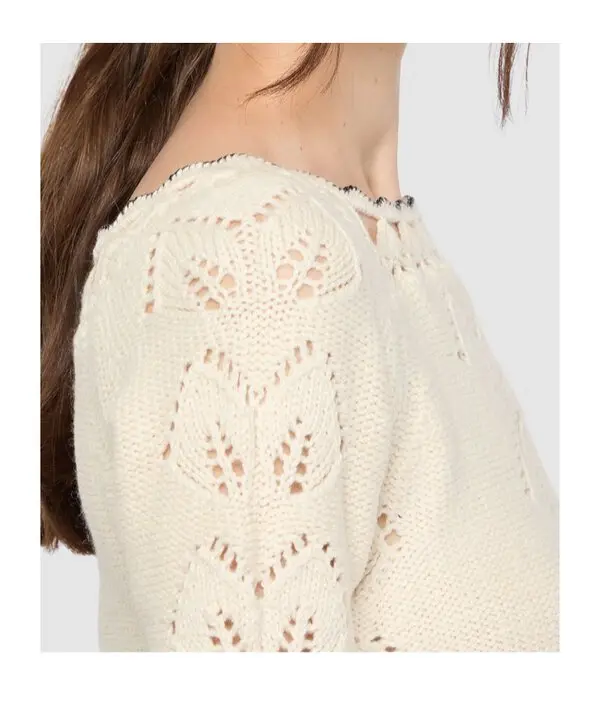 Isabel Marant Étoile Cropped Boat-neck Crochet Sweater