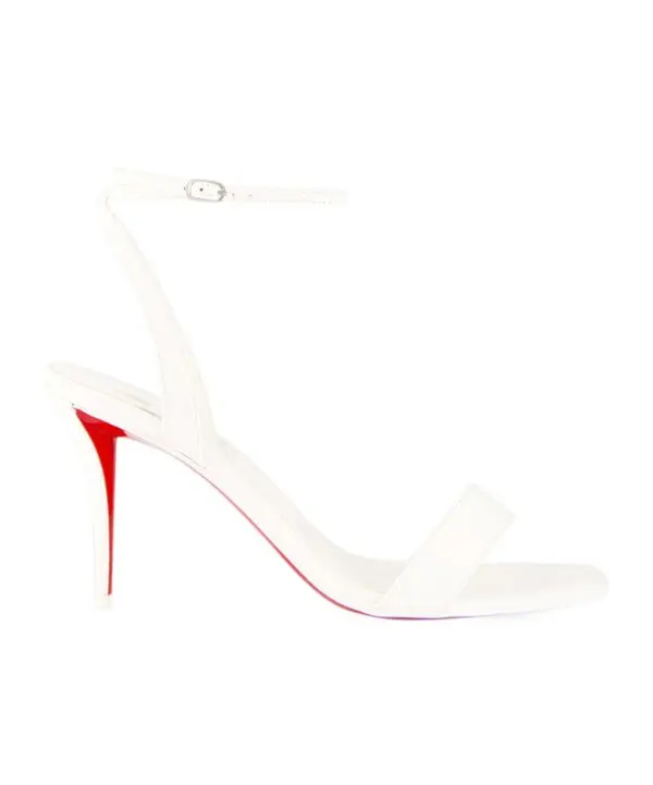 CHRISTIAN LOUBOUTIN Round-toe High-heeled Sandals - White