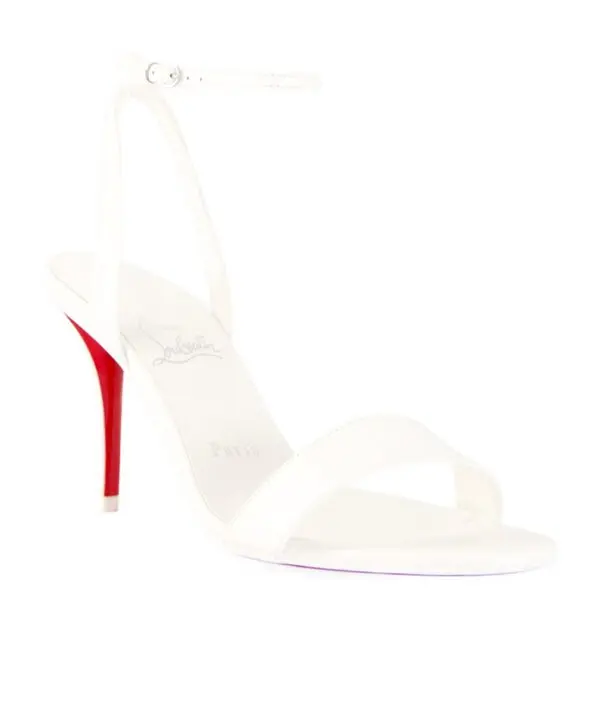 CHRISTIAN LOUBOUTIN Round Toe High-heeled Sandals - White