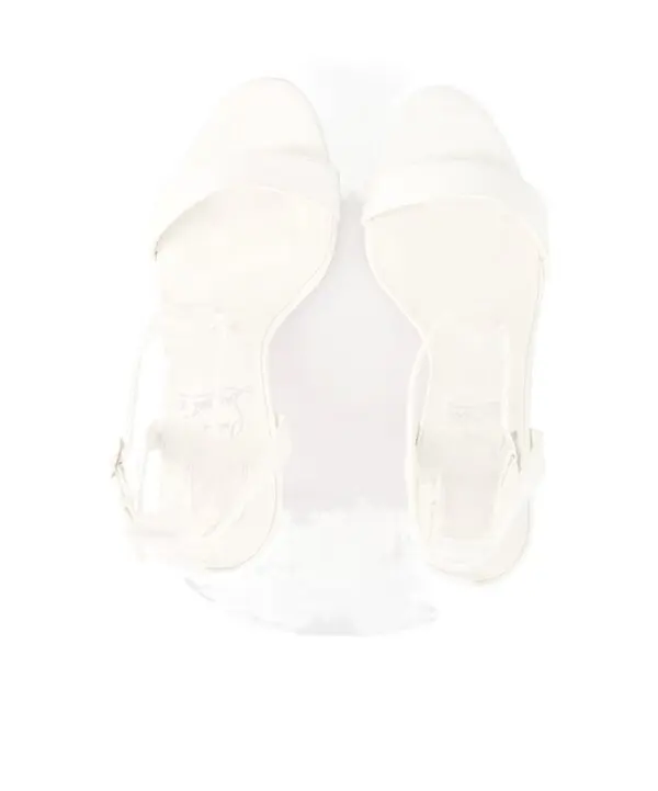 CHRISTIAN LOUBOUTIN Round Toe High-heeled Sandals - White