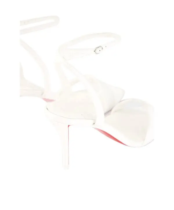 CHRISTIAN LOUBOUTIN Round Toe High-heeled Sandals - White
