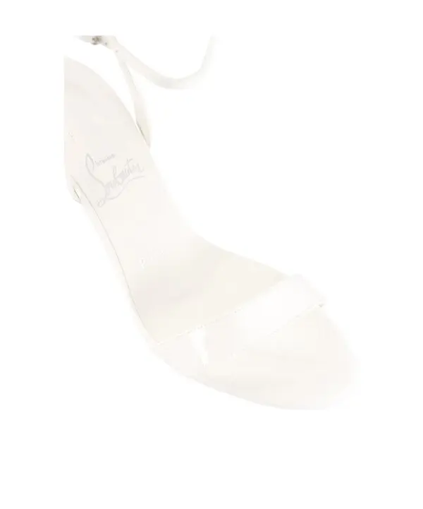 CHRISTIAN LOUBOUTIN Round Toe High-heeled Sandals - White