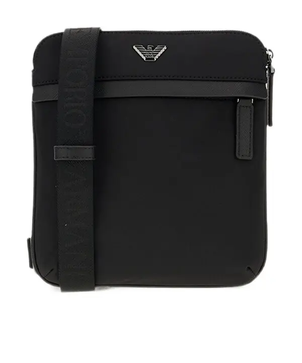Emporio Armani Logo-plaque Shoulder Bag - Black
