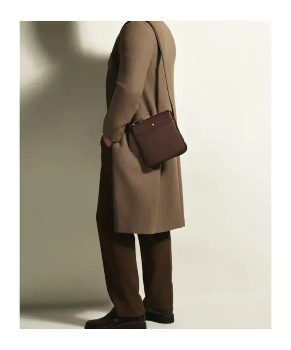 Montblanc Vertical Belt Messenger Bag In Sartorial Leather