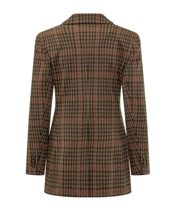 Max Mara Single-breasted Glen Plaid Jersey Blazer - No
