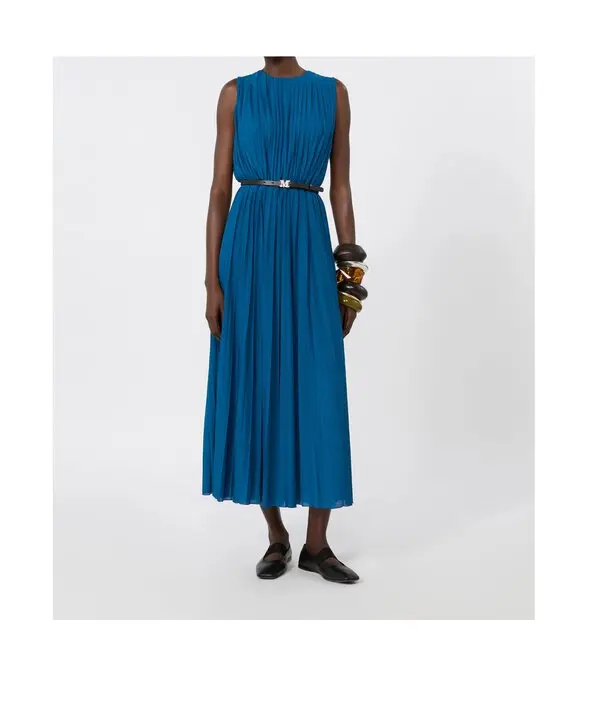 Max Mara Pleated Jersey Dress