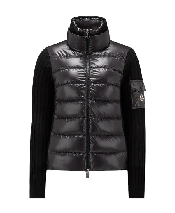 Moncler Panelled Zip-up Padded Jacket - Black