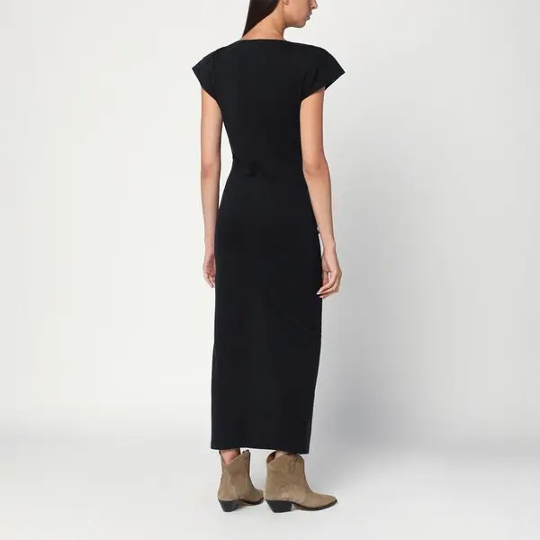 Isabel Marant Étoile Shoulder-pad Side-slit Maxi Dress - Black