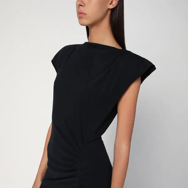 Isabel Marant Étoile Shoulder-pad Side-slit Maxi Dress - Black