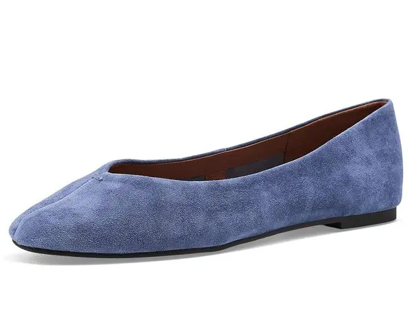 Madewell Greta Glove Flats Suede Flat Shoes Curfew - Black