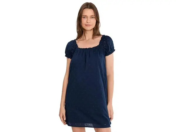 Madewell Chateau Dress -foulard Eyelet Dress Deep Indigo - Gray