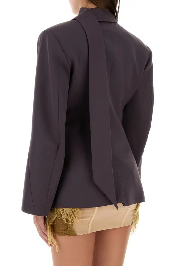 Attico Plum Wool Blazer